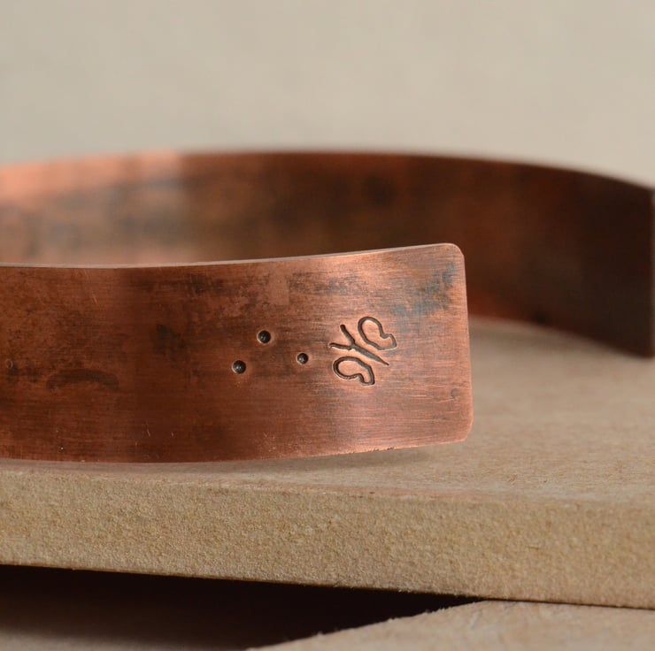 Handmade hand stamped Copper Cuff Life is a Jou... - Folksy