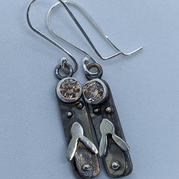 Handmade hare earrings - Folksy