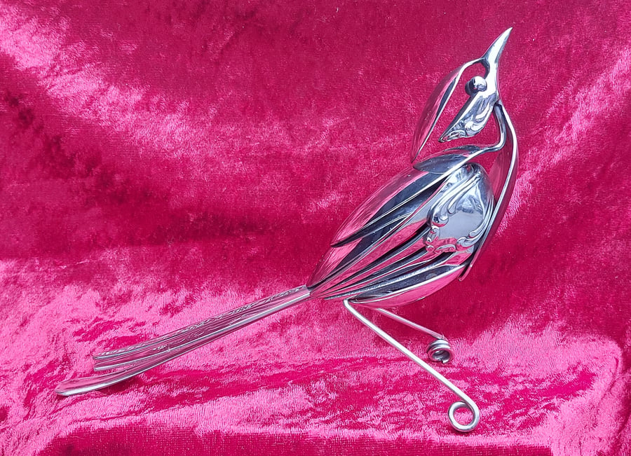 Garden Bird made from Vintage Cutlery - 'Great ... - Folksy
