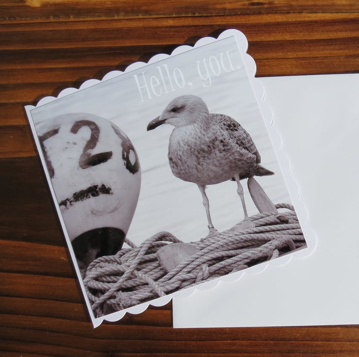 ''Hello, you.'' A card featuring an original p... - Folksy