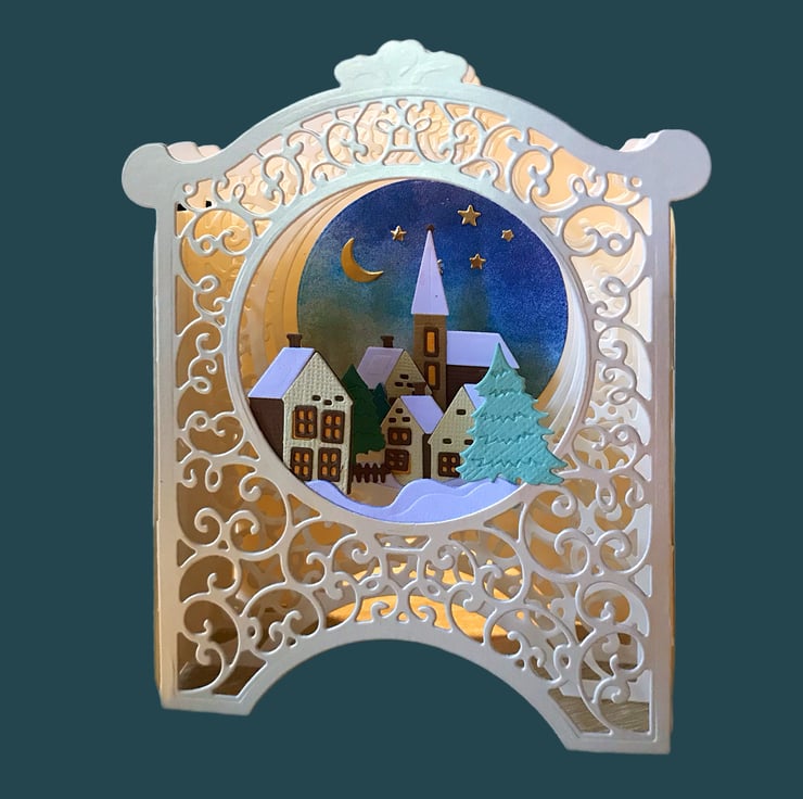 3D Christmas Village Scene - Folksy