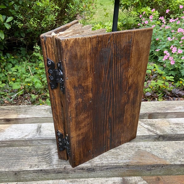 Reclaimed wood book - Folksy