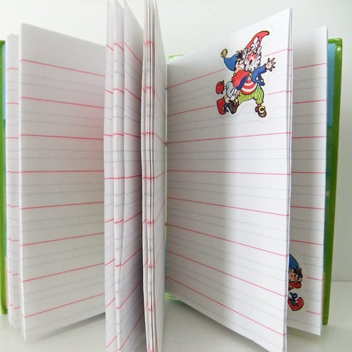 Handmade Noddy notebook – upcycled notebook mad... - Folksy