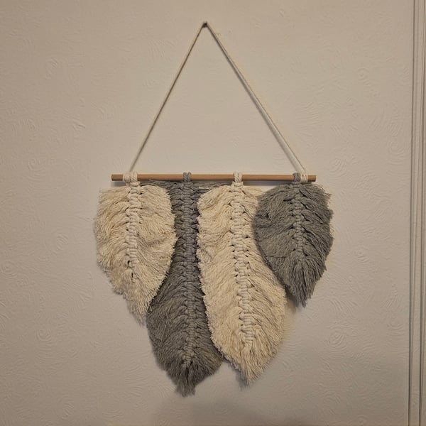 Feather wall hanging macrame - Folksy