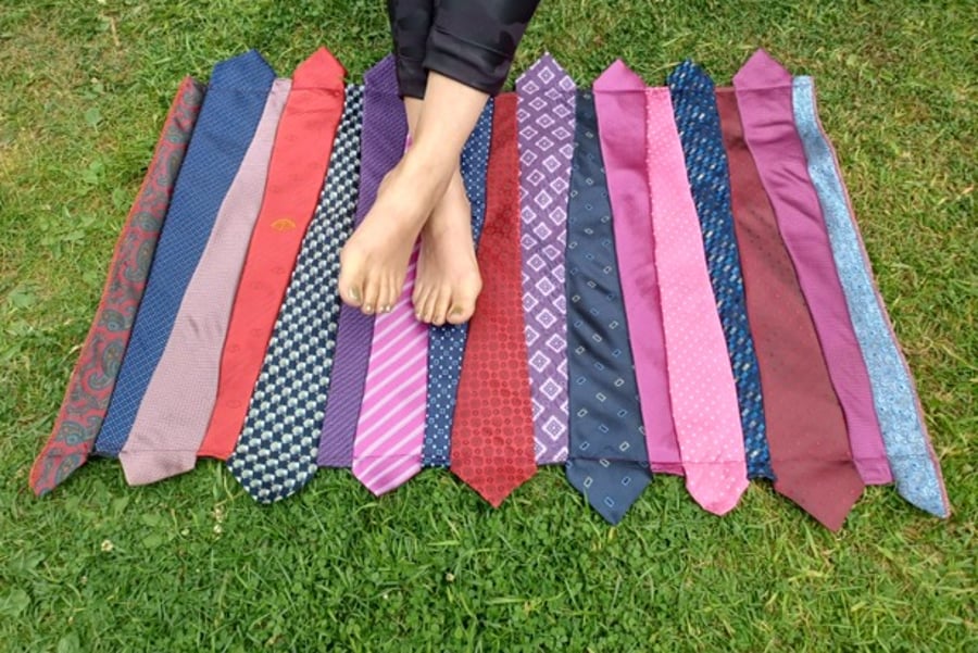 Vintage Tie Rug No. 2 - Folksy