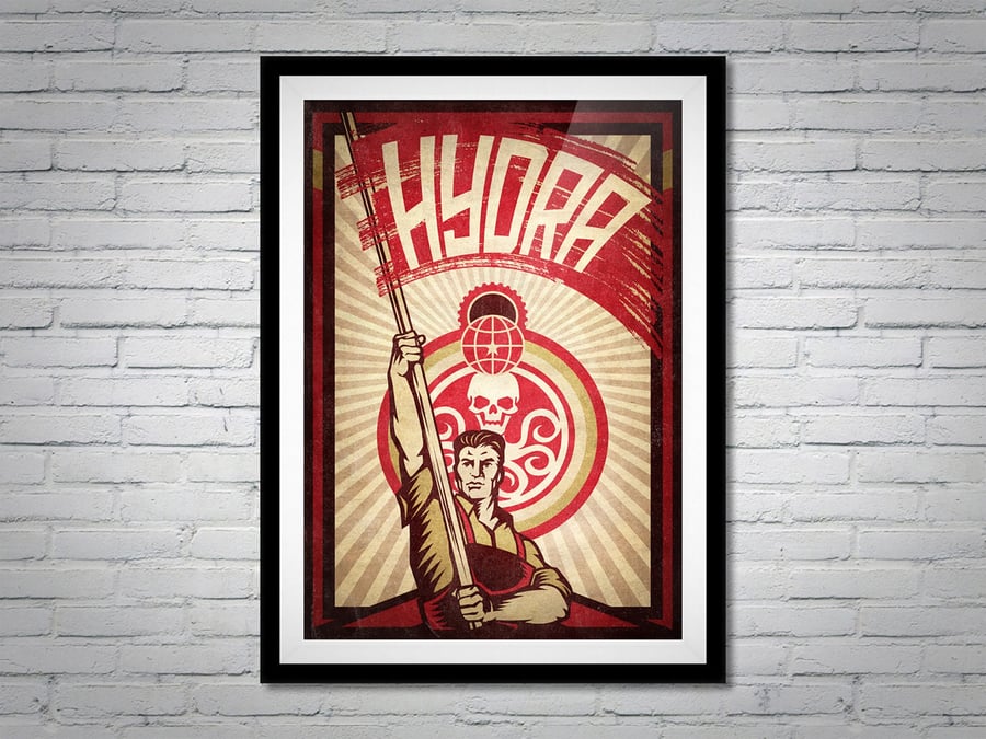 Marvel MCU Hail Hydra Avengers Movie Poster Pri... - Folksy