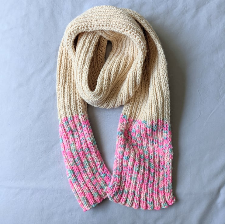 SALE Chunky hand knitted woolly scarf - Folksy