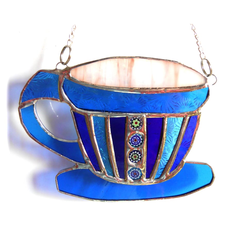 Teacup Stained Glass Suncatcher coffee cup mug ... - Folksy
