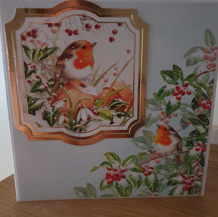 Set of 6 Robin Christmas Cards - Folksy