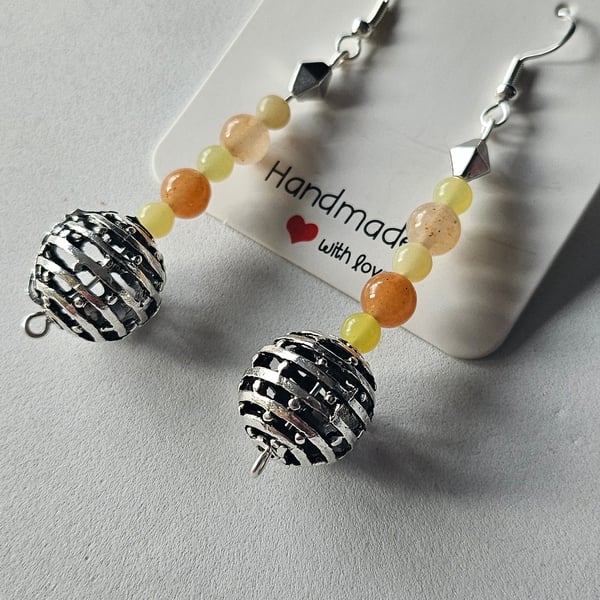 Exploration New Jade and Agate Earrings - Folksy