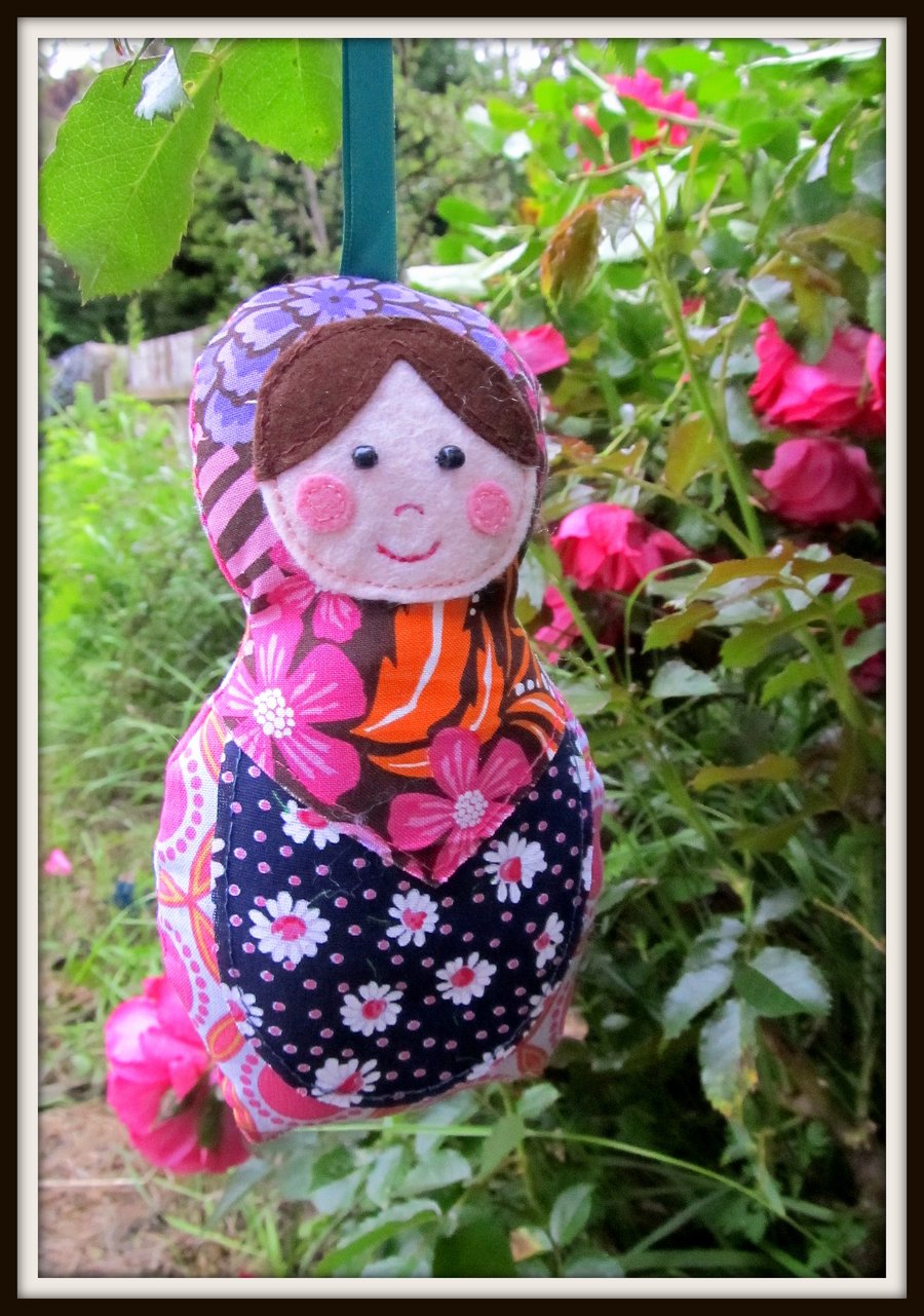 babushka doll, lavender filled - Folksy