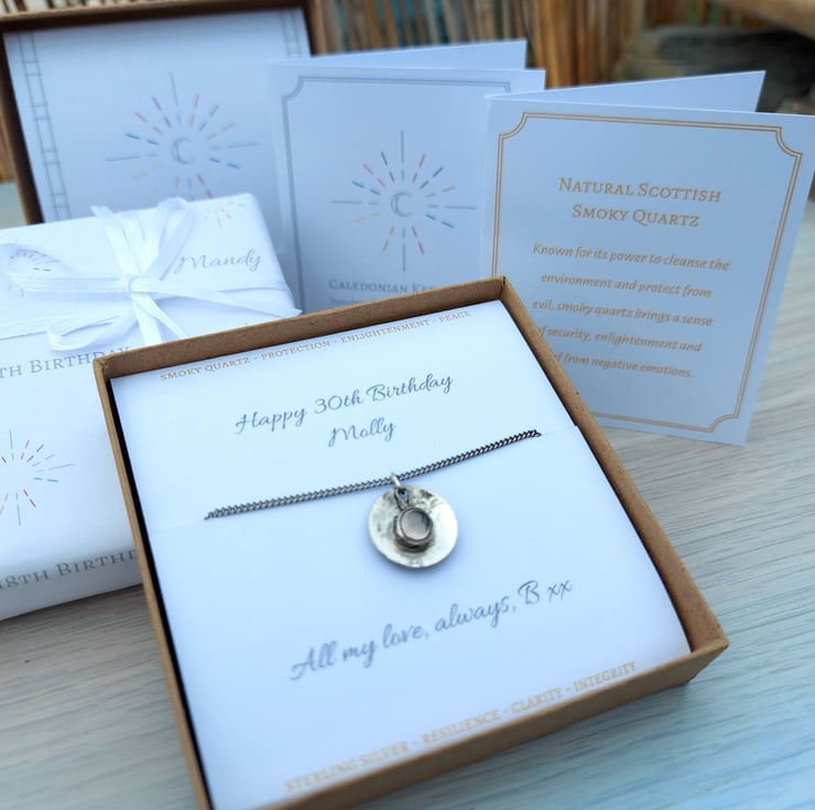 Highland Smoky Quartz Personalised Handmade Sco... - Folksy