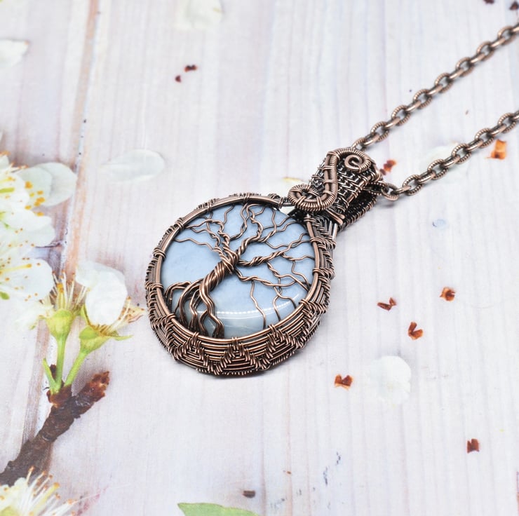 Owyhee Blue Opal One of a Kind Tree of Life - Folksy