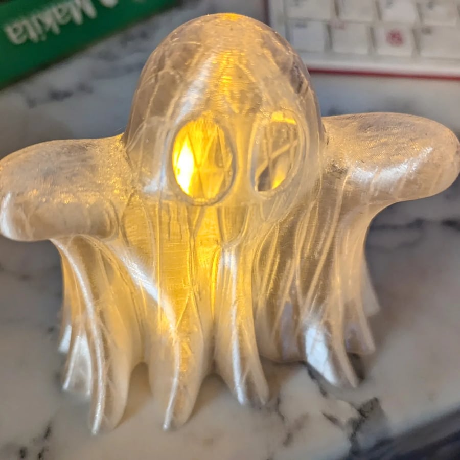 3D printed Halloween ghost LED candle - Folksy