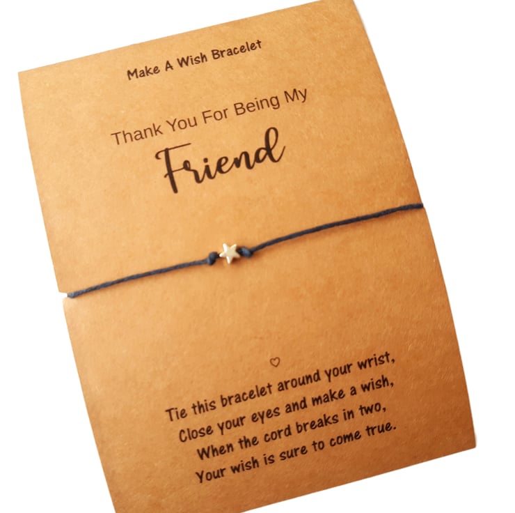 Friend Wish Bracelets and Thank You Card - Folksy