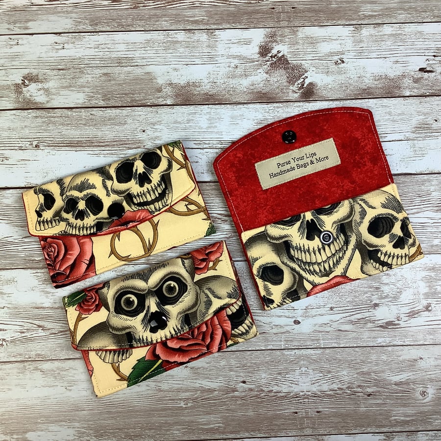 Skulls and Roses Business Card Case, Gothic tra... - Folksy