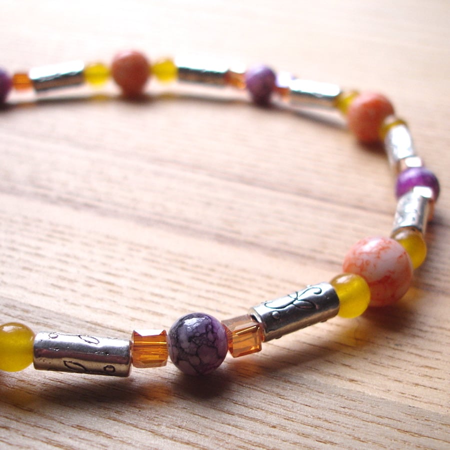 Fiesta Sparkle Bead Necklace - Folksy