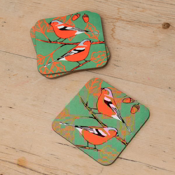 Coasters, Bird Coasters, Chaffinch Coasters - Folksy