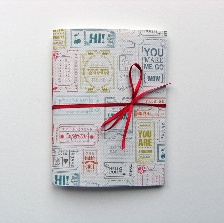 Vintage 50s Diner Retro-Style Notebook with Rib... - Folksy