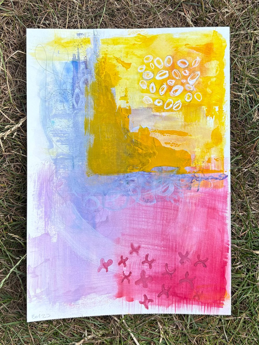 A4 Original Abstract Painting - Folksy