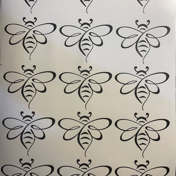 contemporary bee decal - Folksy