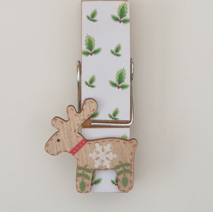 Christmas peg magnets - reindeer, polar bear, C... - Folksy