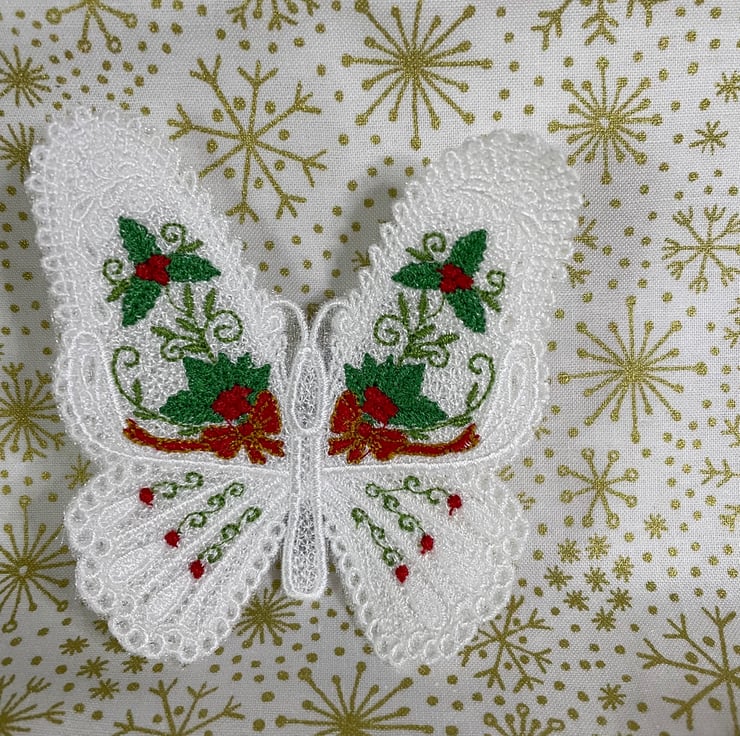 Seconds Sunday SALE Christmas Butterfly Clip D... - Folksy