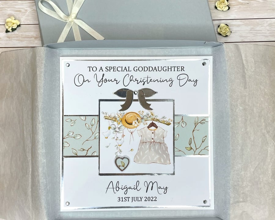 Personalised Christening Baptism Card Girl's Ou... - Folksy