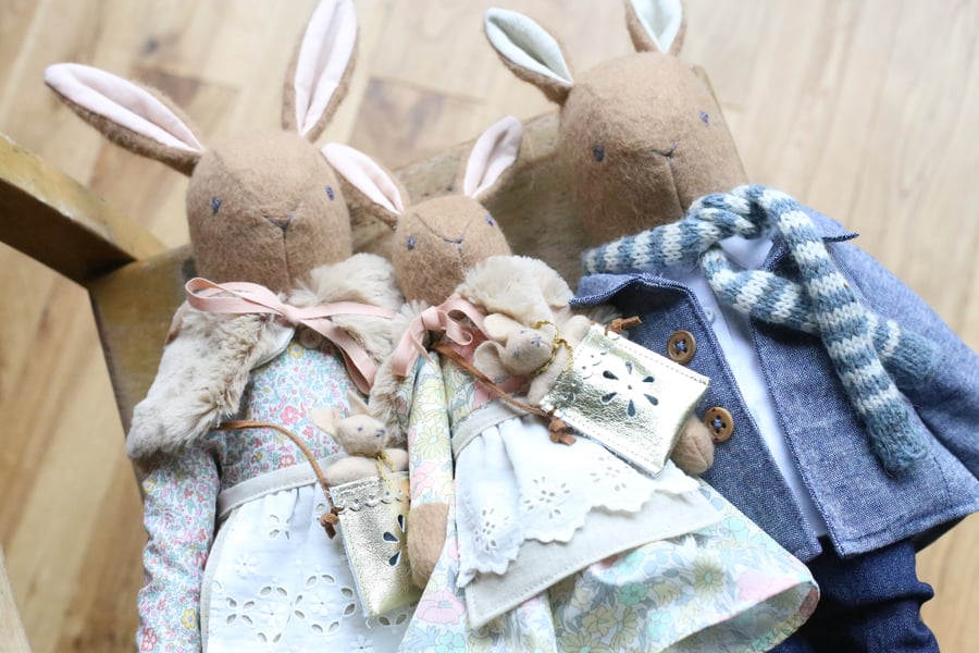 Reserved Custom Rabbit Family for Erin - Folksy