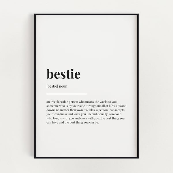 Bestie Definition Print - Folksy