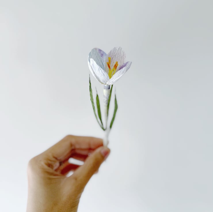 Crocus Paper Flowers for Mother's Day Gifts - Folksy