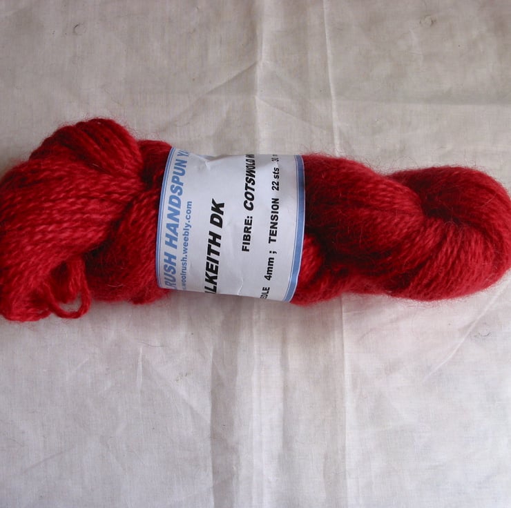 Hand spun Scottish Yarn 'Poppy' - Folksy