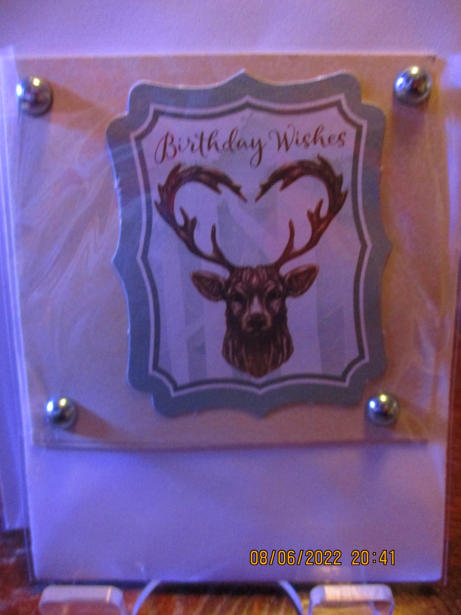 Birthday Wishes Stag Small Card - Folksy