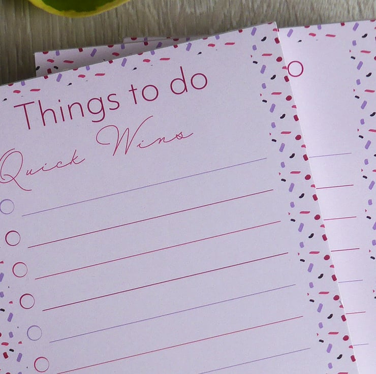 Notebook To Do List Pad in Pink - Folksy