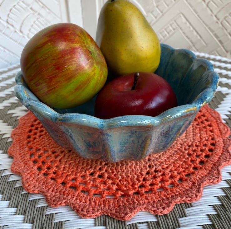 Crochet plant pot mat, crochet mat, crochet tab... - Folksy