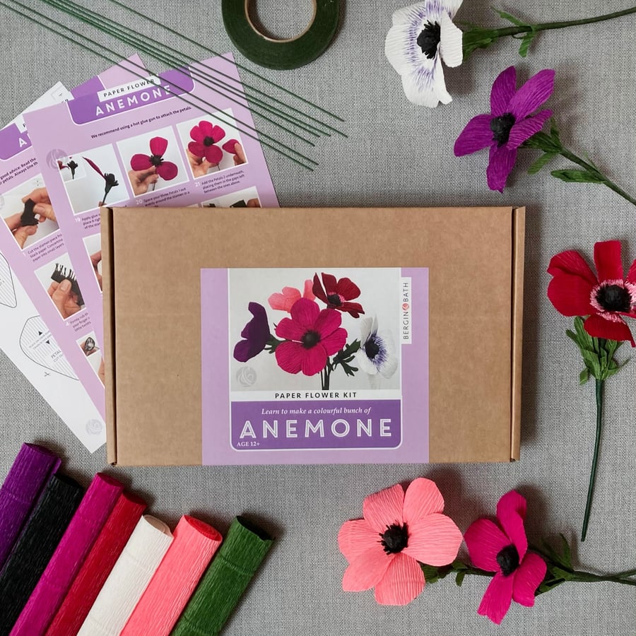 Paper Flower Kit - Anemone. A creative paper cr... - Folksy