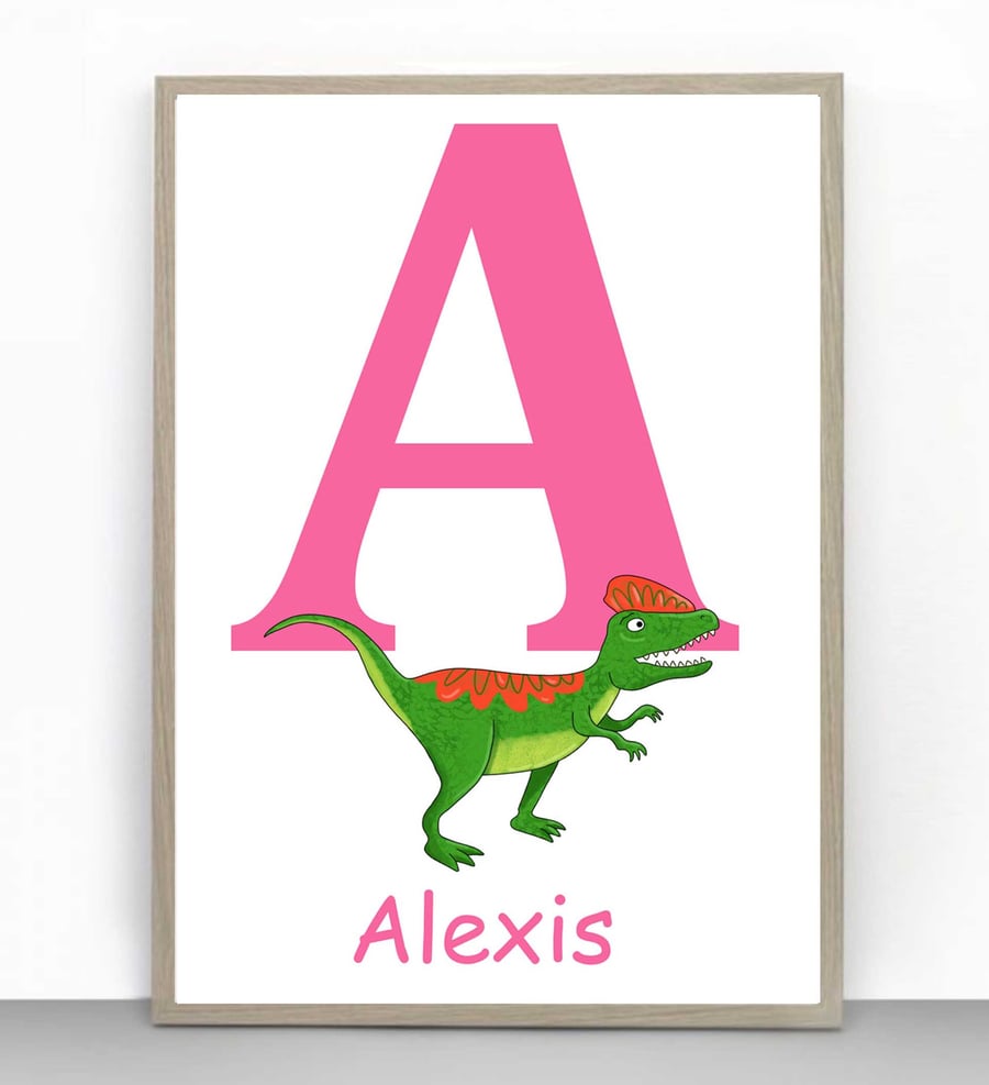 Dinosaur name print - raptor - Folksy