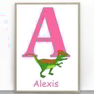 Dinosaur name print - raptor - Folksy
