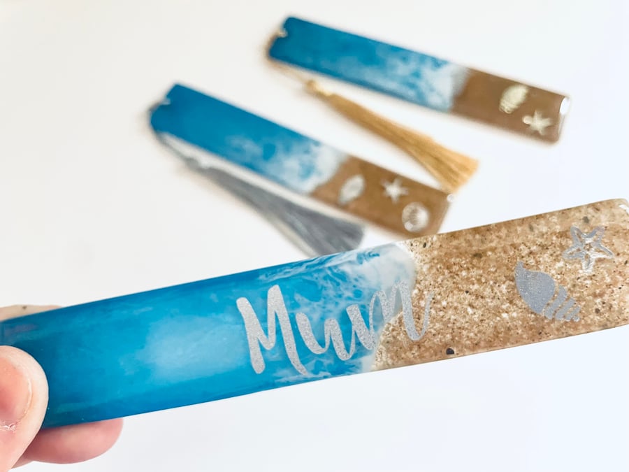 Custom personalised bookmark, beach theme gifts... - Folksy