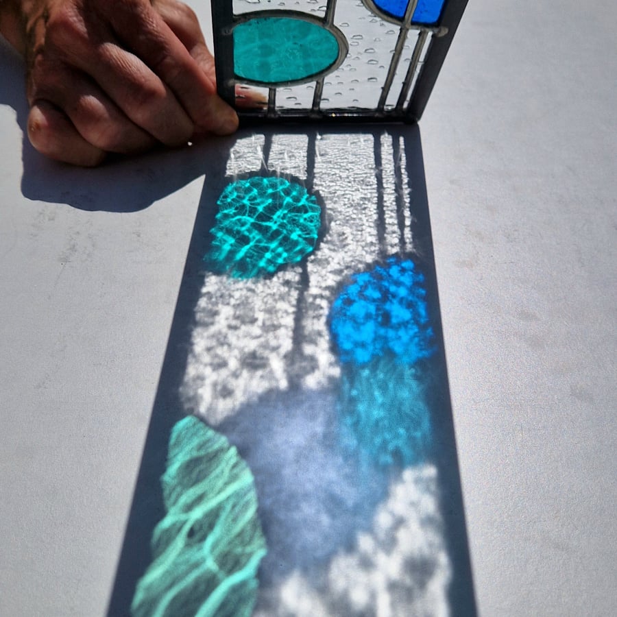 Stained glass lollipop flowers panel. copperfoi... - Folksy