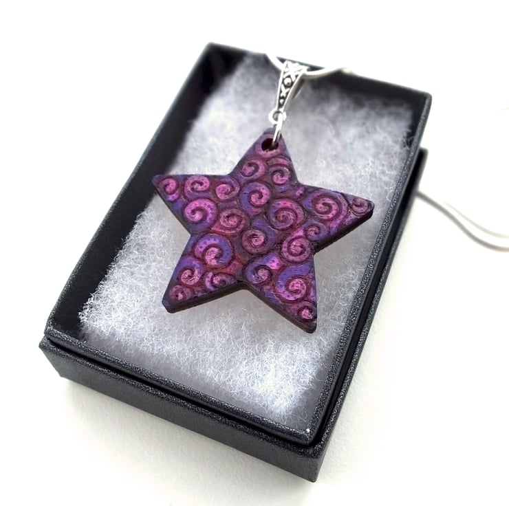 Pink and Purple Boho Hand Burned and Coloured P... - Folksy