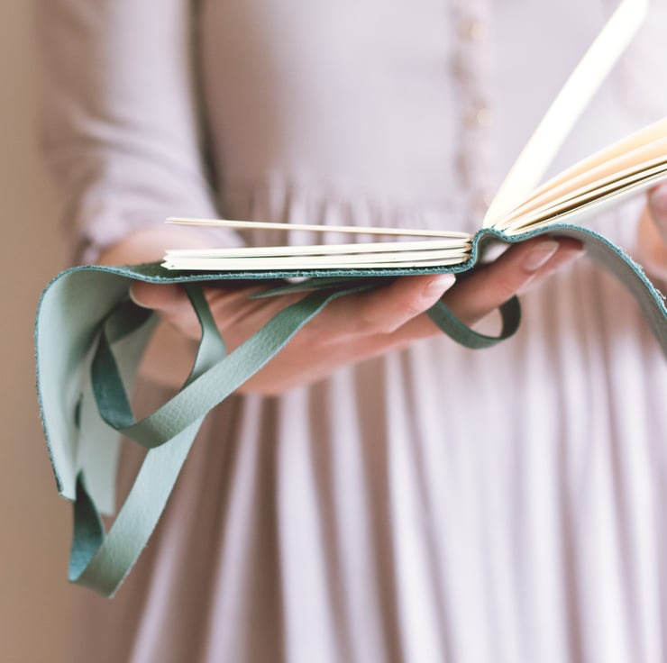 Leather Book - Sage Green - Handbound Leather J... - Folksy