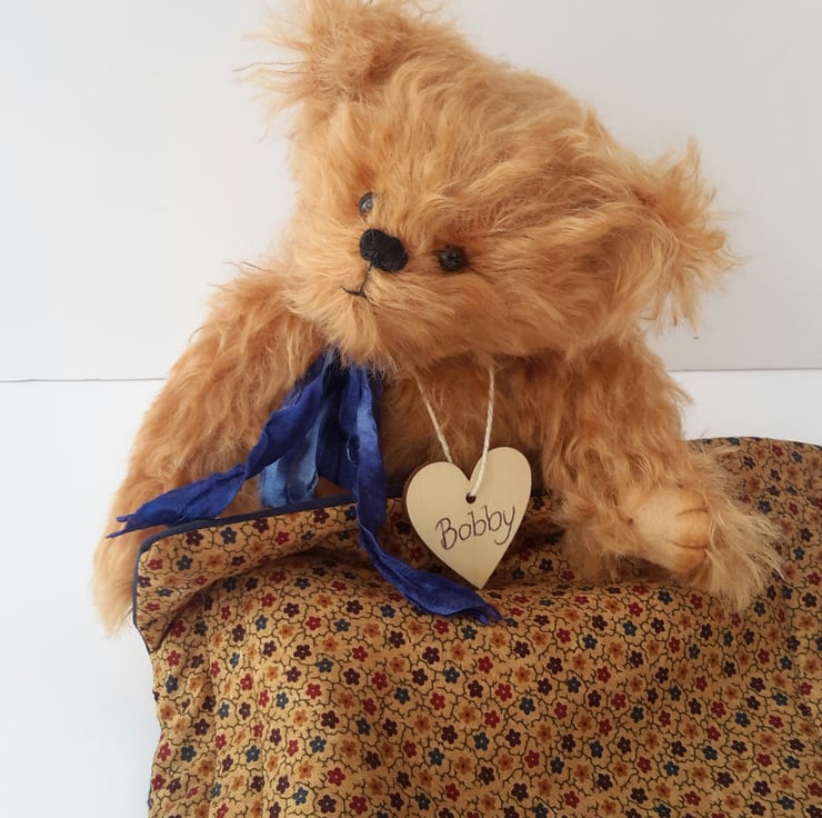 SOLD Bobby Bear,One of a Kind Mohair Bear, Coll... - Folksy