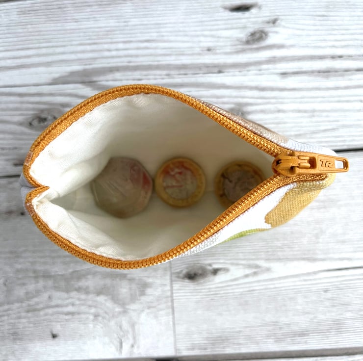 Small Purse, Coin Purse with Abstract Flowers - Folksy