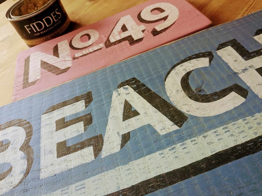 Hand-Painted "House Number" Wooden Si... - Folksy