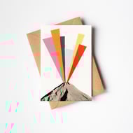 Volcano Greeting Card - Eruption - Folksy