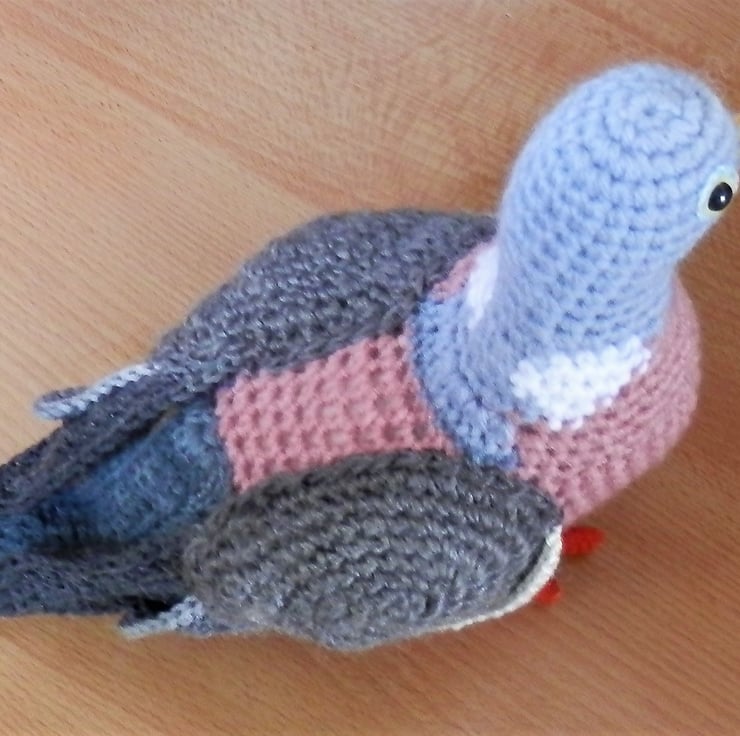 Made -to-Order Crochet Small Wood Pigeon - Folksy