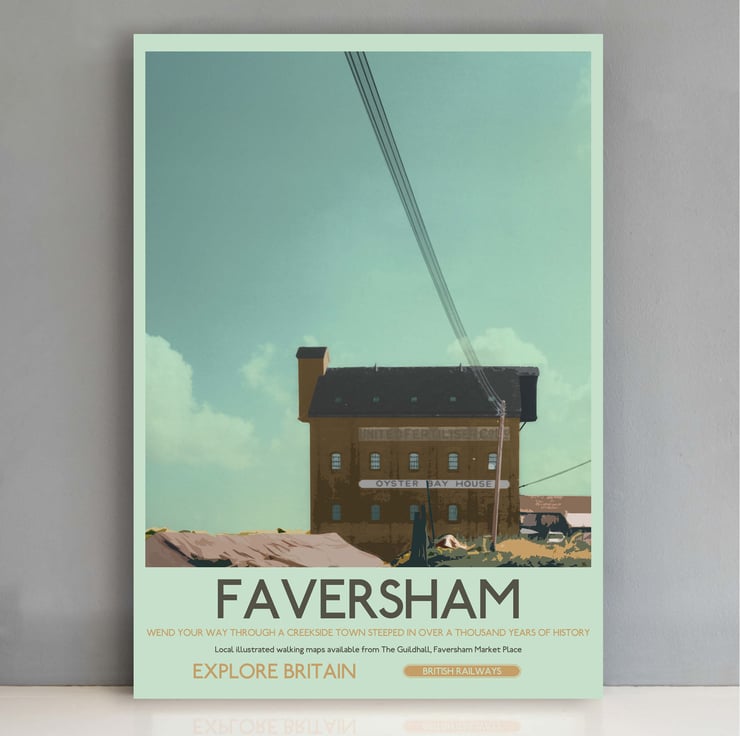 Faversham Creek, Kent UK Travel Print from Silv... - Folksy