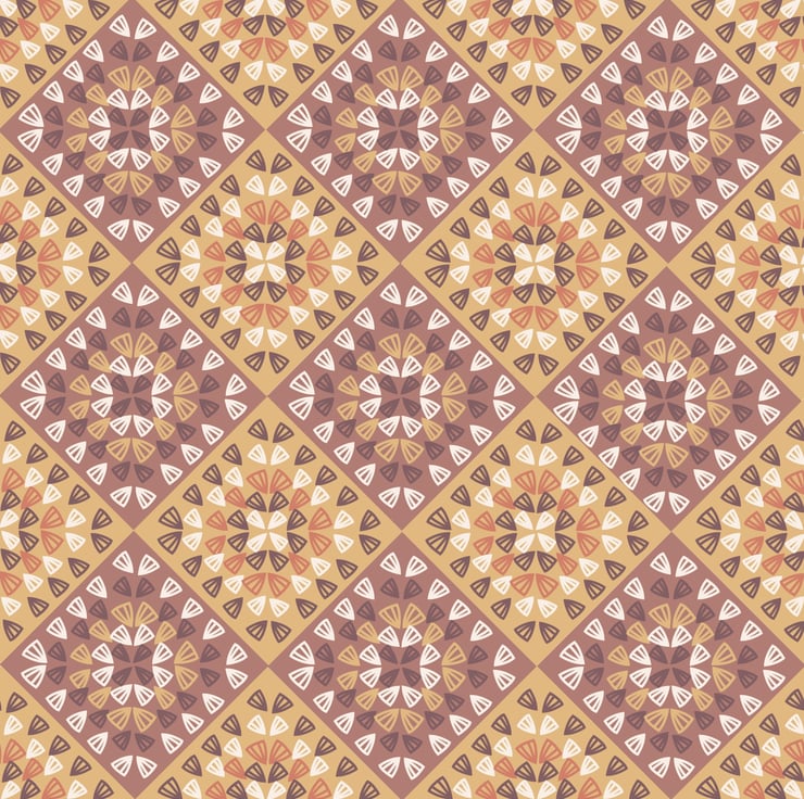 Digital print crochet-inspired granny squares m... - Folksy