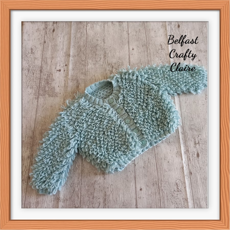Hand Knitted Baby - LOOPY Style - Cardigan - Co... - Folksy